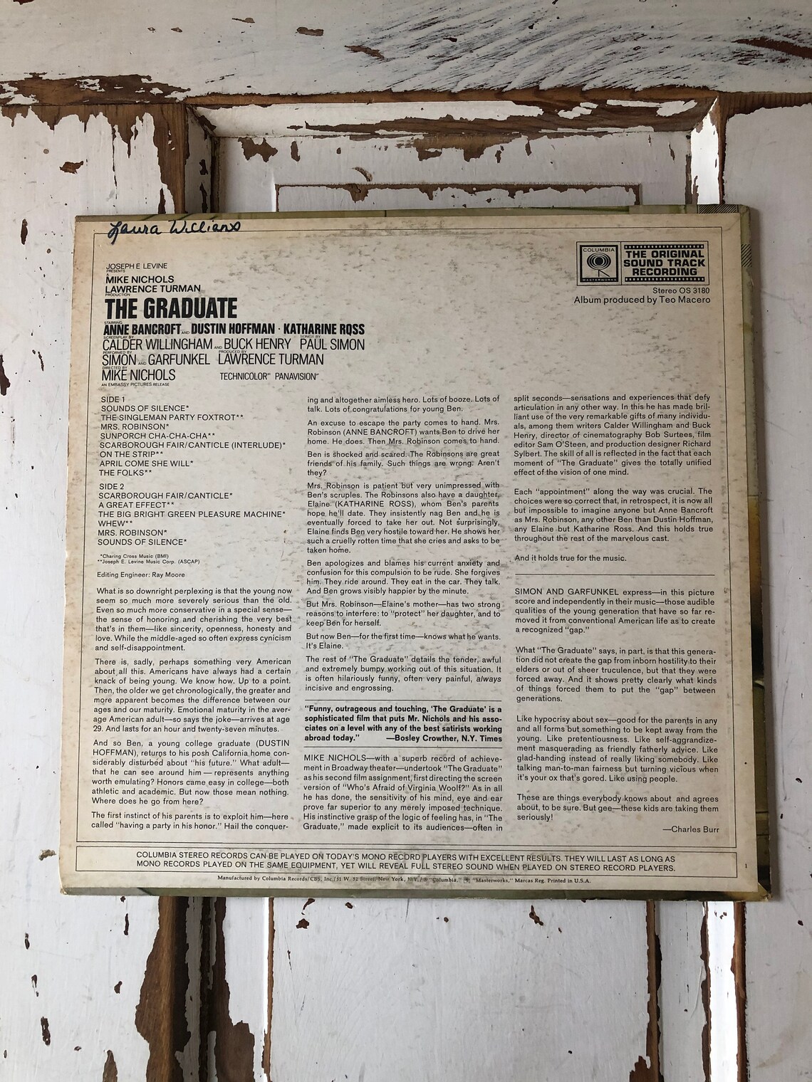 Vintage Simon and Garfunkel 1968 the Graduate Album - Etsy