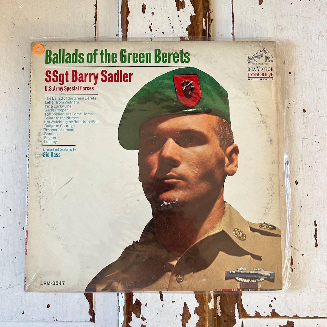 Vintage 1966 SSGT Barry Sadler Record Album Title Ballad of the Green ...