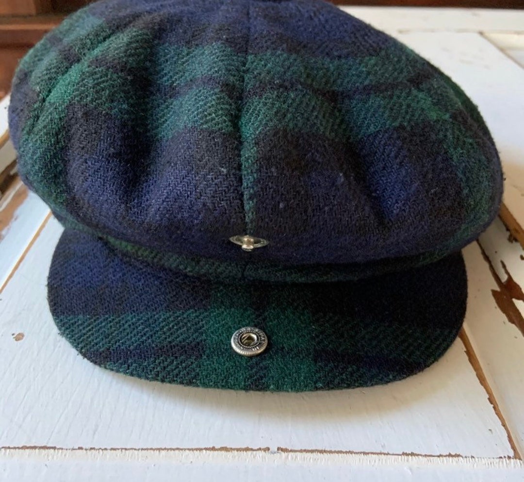 Vintage 1980’s JJ Hat Company New York Tartan News Boy Cap Hat - Etsy