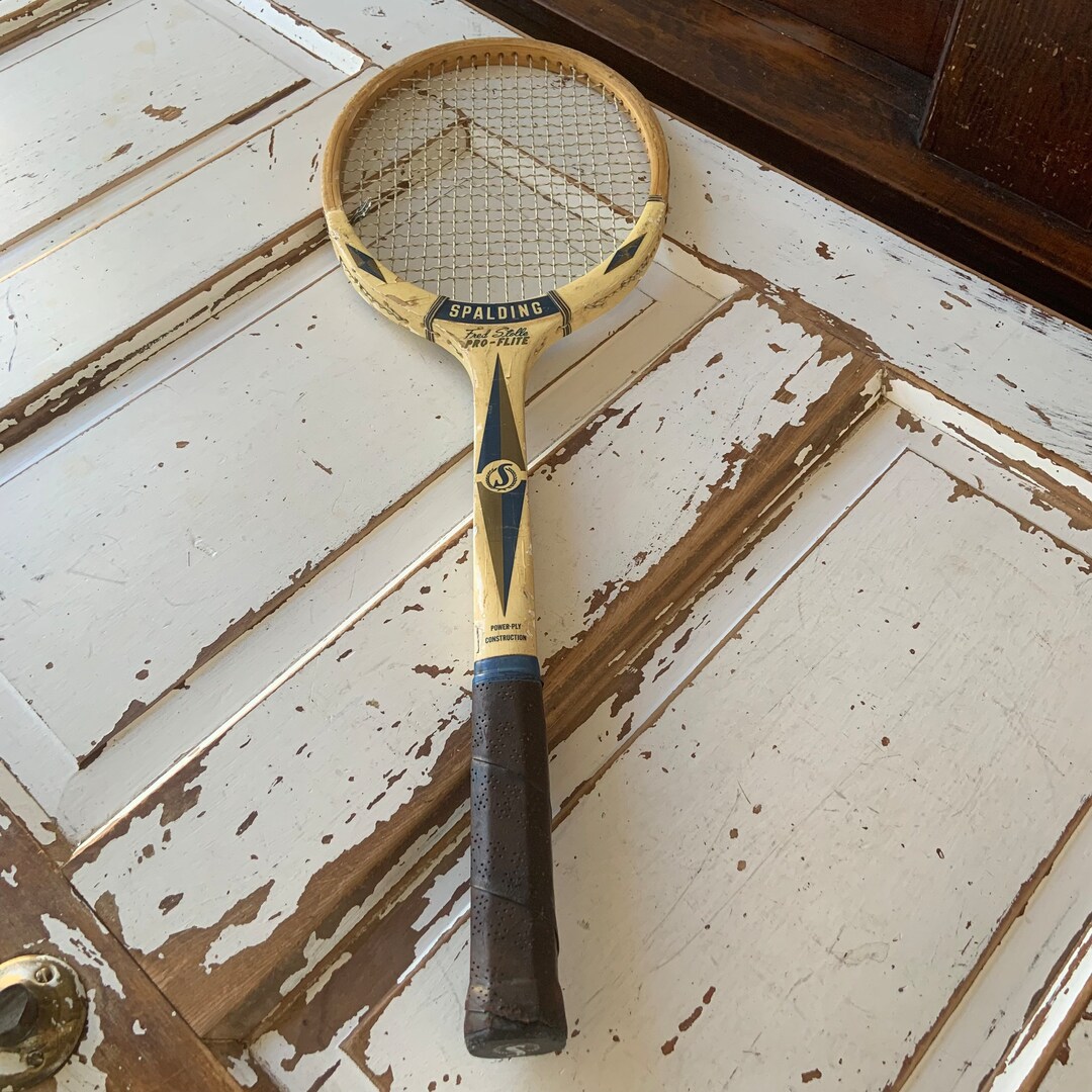 Vintage 1980s Fred Stolle Tennis Racket Spalding Tennis Racquet Belgium ...