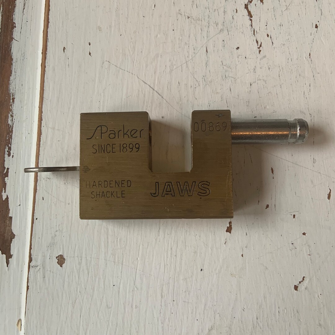 Vintage Jaws Parker Hardened Shackle Brass Shutter Keyed Lock - Etsy