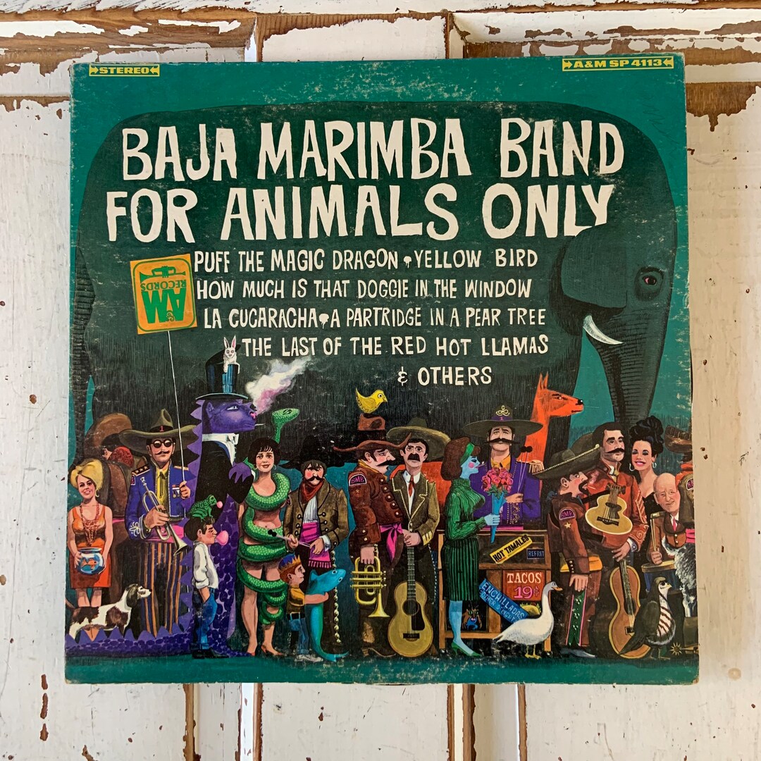 Vintage 1966 Vinyl Album Baja Marimba Band for Animals Only - Etsy