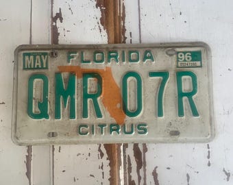 Vintage 1980s Florida License Plate From Broward County With Orange ...