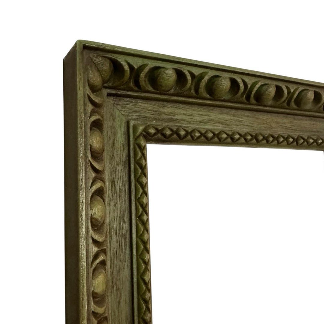 Ornate Frame Vintage 1970s Plaster Mid Century Modern 8x10 Olive ...