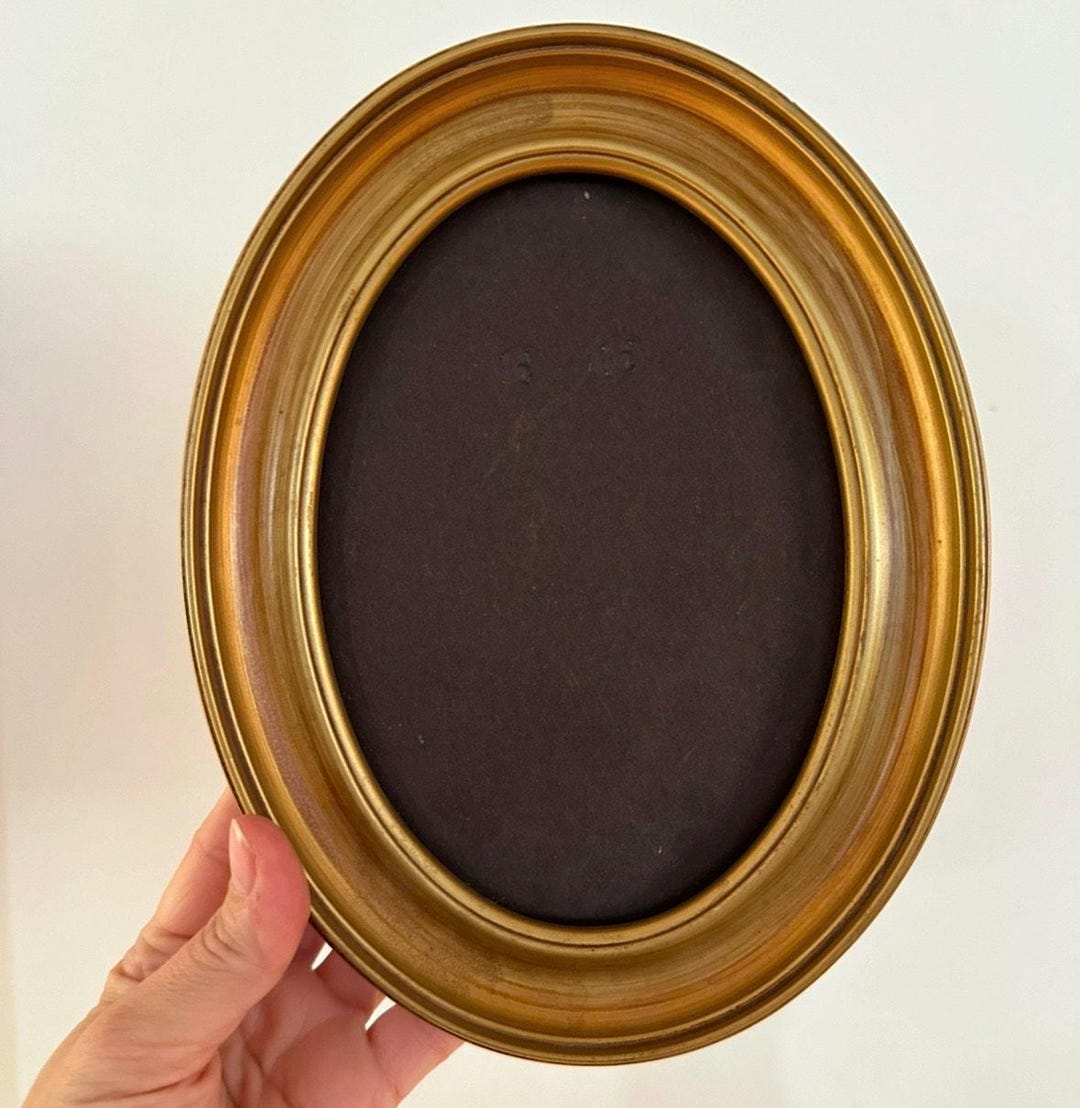 Vintage Oval Frame 5x7 Gold Picture Art French Decor Victorian ...