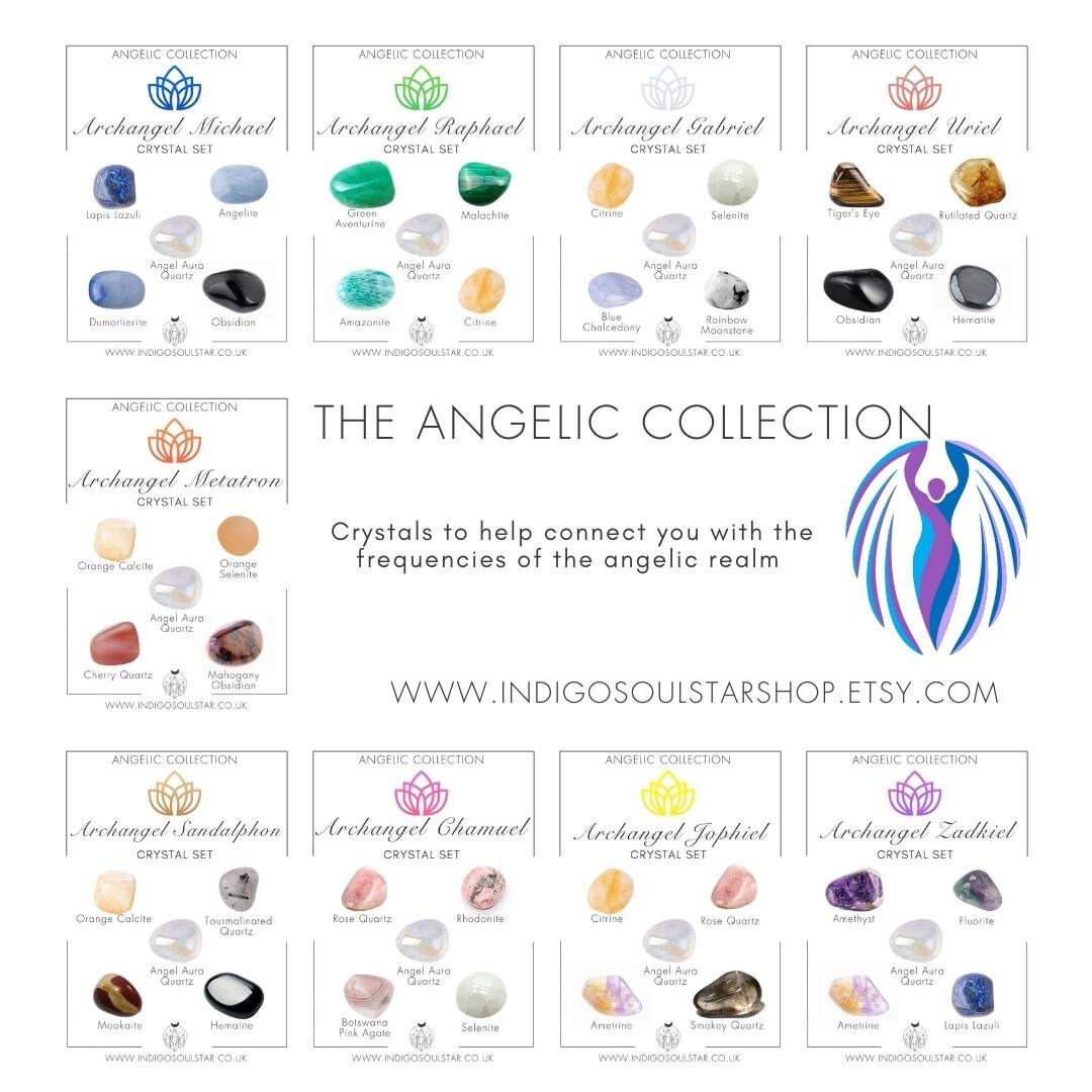 Archangel Uriel Crystal Set Ethically Sourced Reiki Charged - Etsy UK