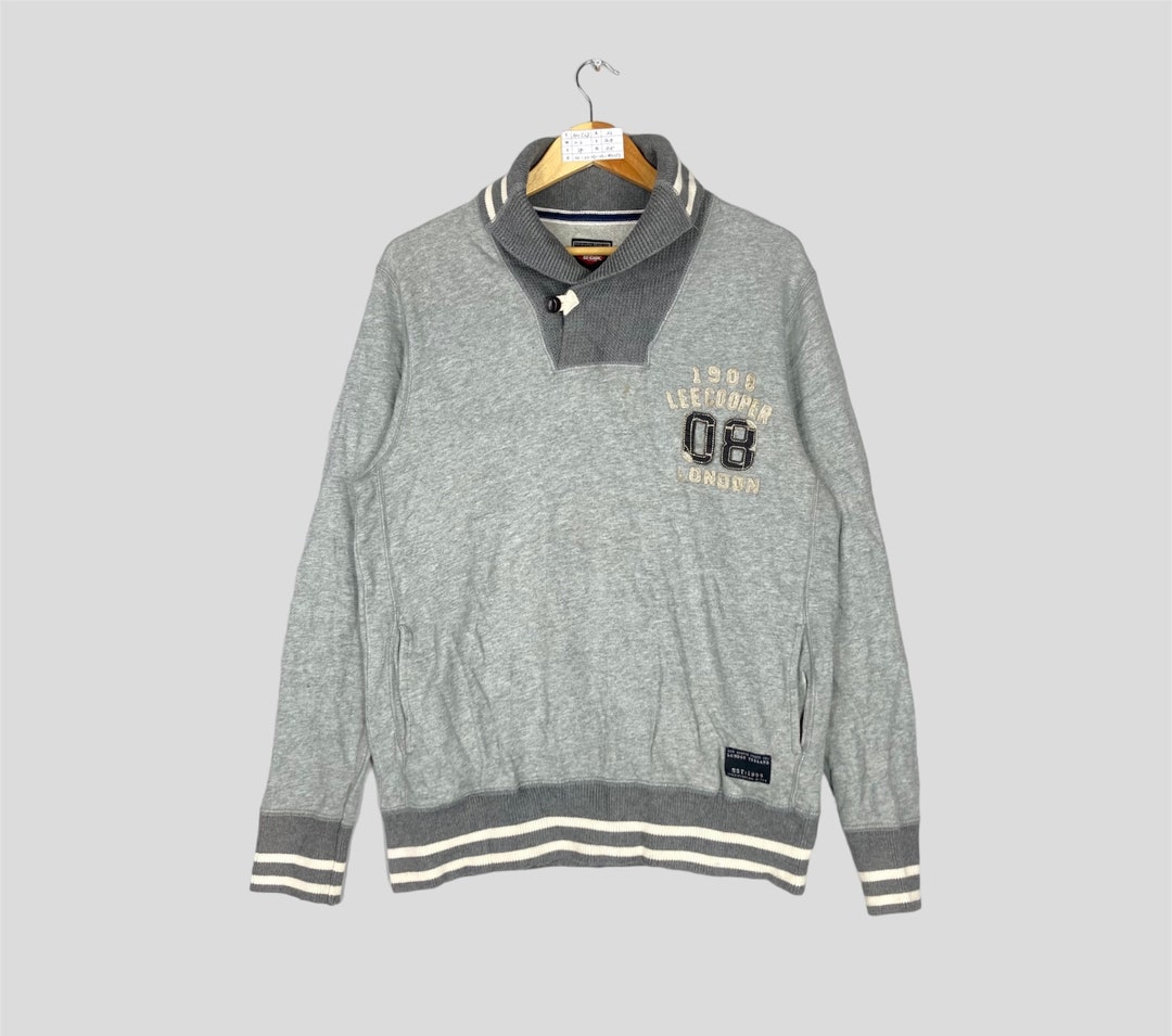 Vintage LEE COOPER Button Sweatshirt Big Logo Lee Cooper - Etsy