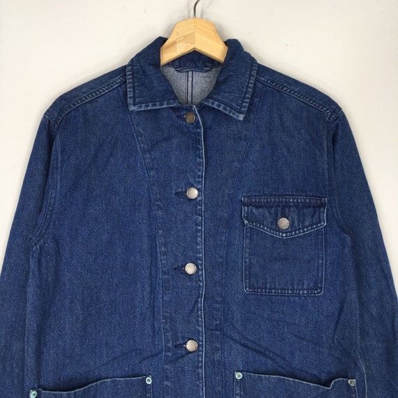 Vintage 90s UNIQLO JEAN Denim Chore Jacket Button Up … - Gem