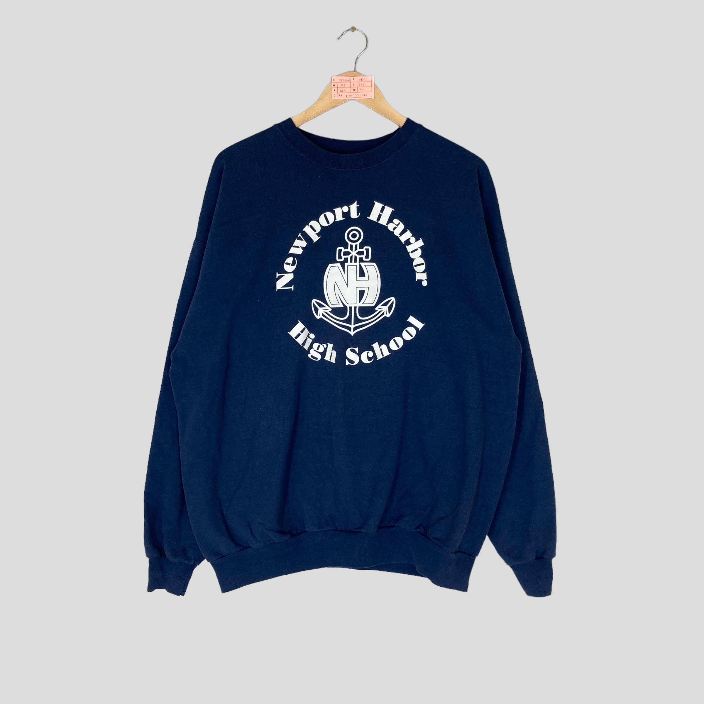Vintage NEWPORT HARBOR High School Crewneck Sweatshirt Big Logo Newport ...