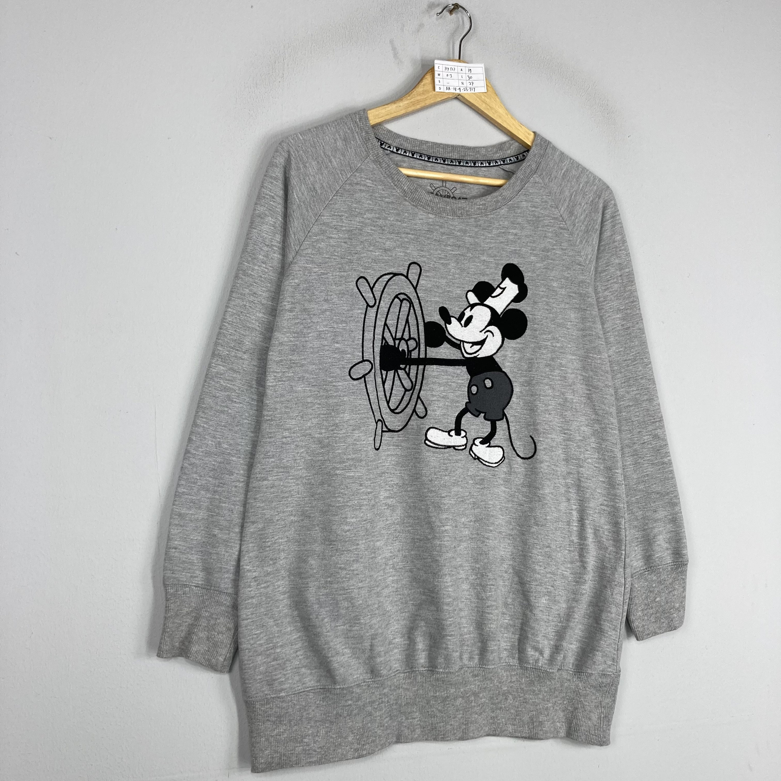 Vintage MICKEY MOUSE Women's Long Sweatshirt Big Logo Womens Mickey ...