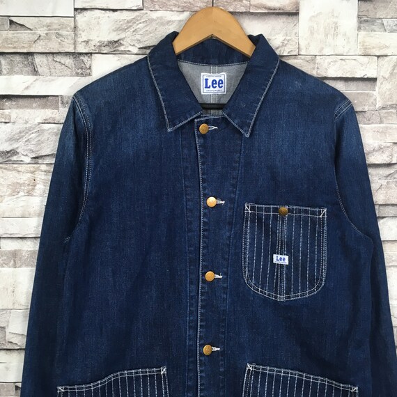 Vintage LEE UNION MADE Denim Chore Jacket Four Pocket… - Gem Vintage LEE UNION MADE Denim Chore Jacket Four Pocket… - Gem