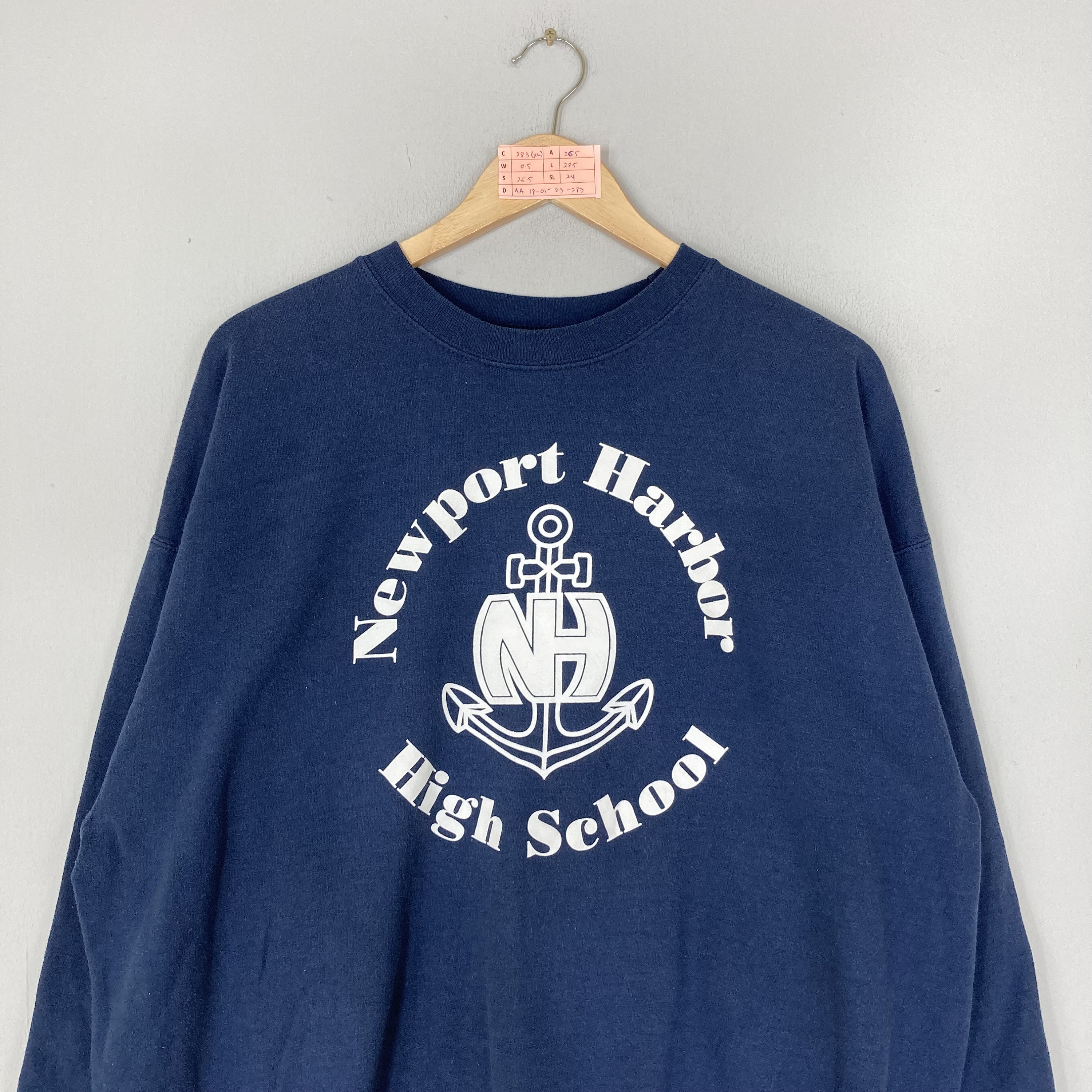 Vintage NEWPORT HARBOR High School Crewneck Sweatshirt Big Logo Newport ...