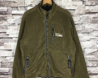 Olive Green Fleece Jacket | Etsy