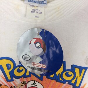 Vintage 90s POKEMON by NINTENDO Shirt With Copyright 1999 Deadstock ...