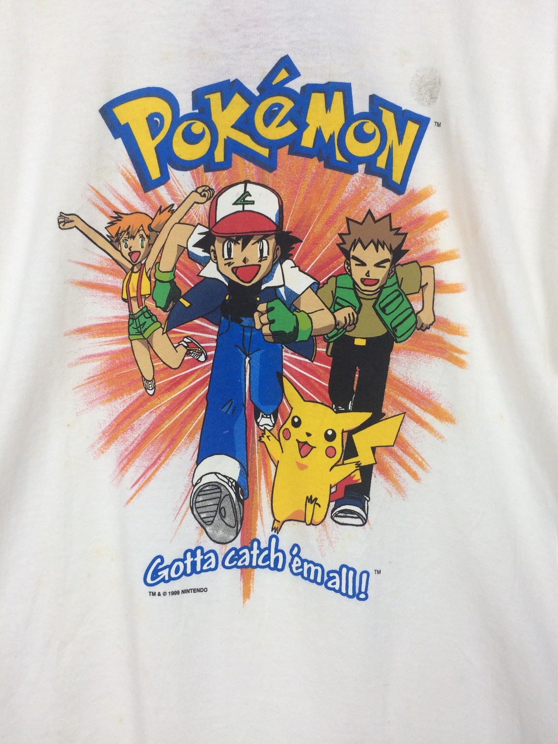Vintage 90s POKEMON by NINTENDO Shirt With Copyright 1999 Deadstock ...
