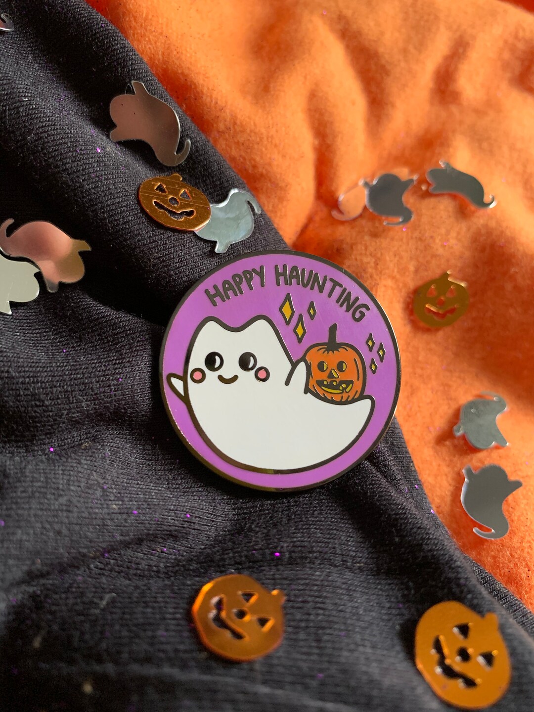 Ghost Cat Pin - Etsy