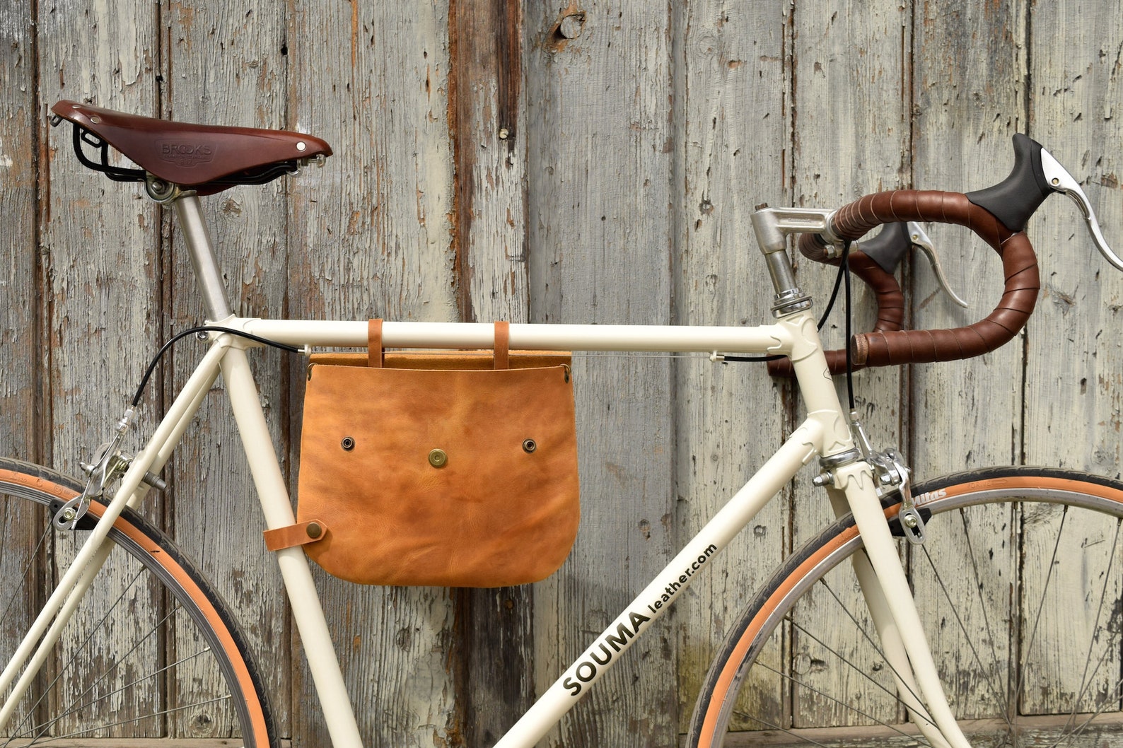 Leather Bike Bag / Bicycle Frame Bag Shoulder Bag Bikegab - Etsy