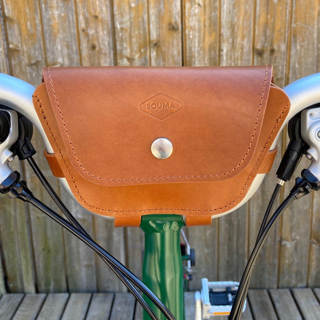 Leather Handlebar Bag for Brompton: Waterproof Phone & Wallet Pouch - Etsy