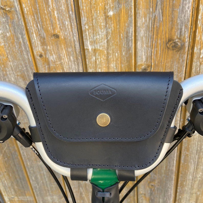 Leather Handlebar Bag for Brompton: Waterproof Phone & Wallet Pouch - Etsy