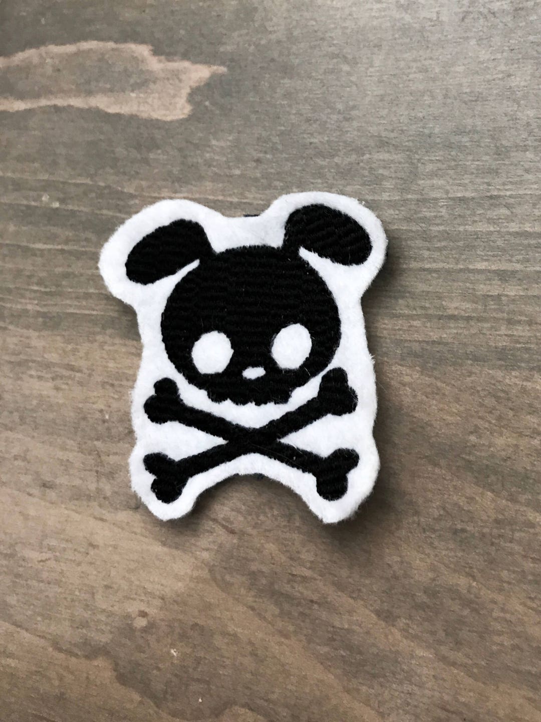 Dog Skull & Cross Bones Iron-on Patch - Etsy