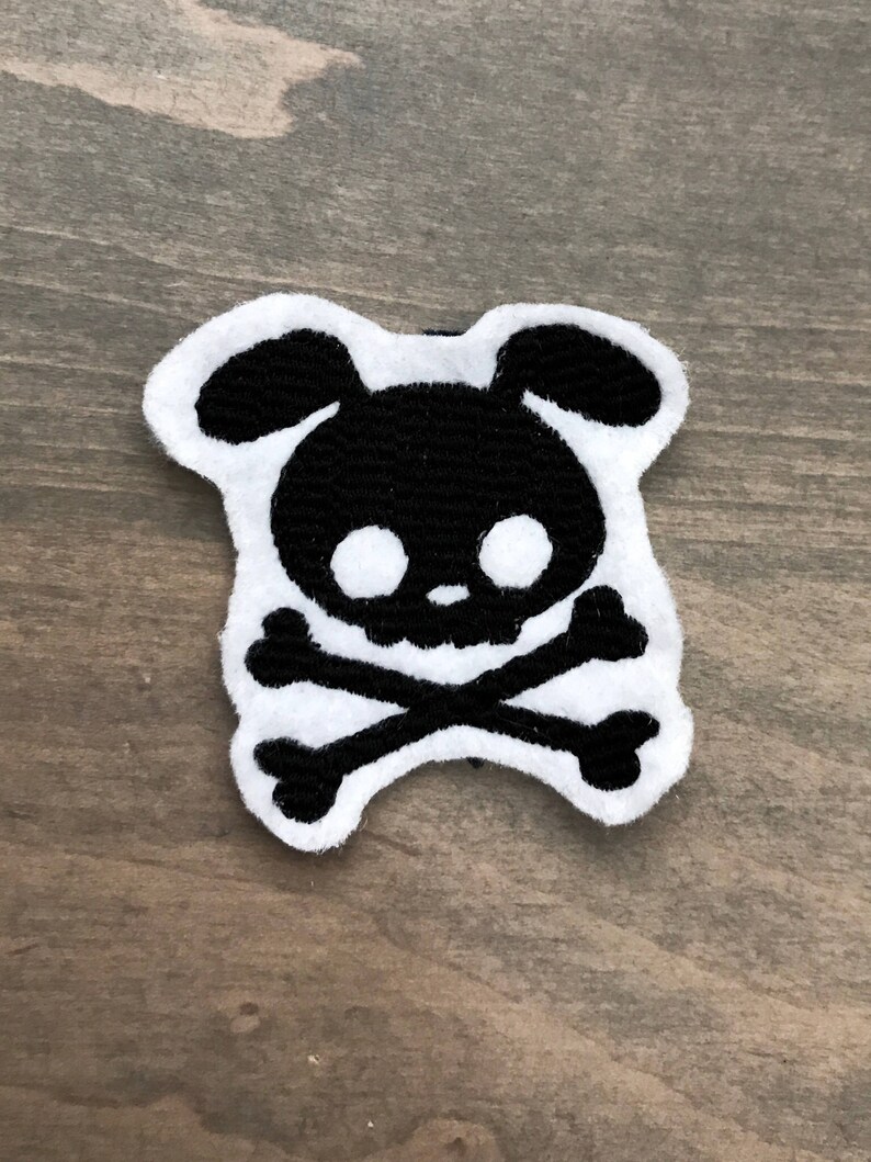Dog Skull & Cross Bones Iron-on Patch - Etsy