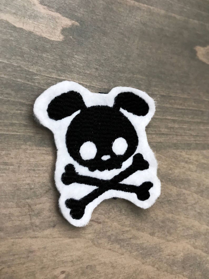 Dog Skull & Cross Bones Iron-on Patch - Etsy