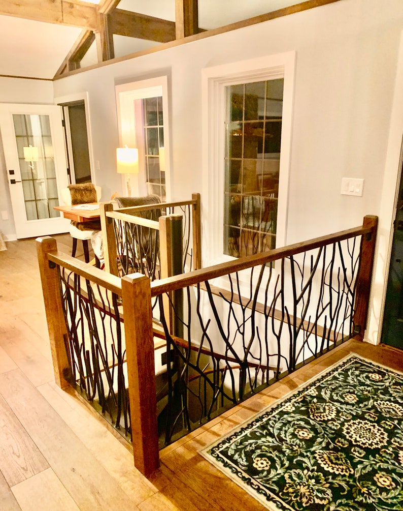 Scattered Branches Iron Forest Metal Stair Railings/insert - Etsy