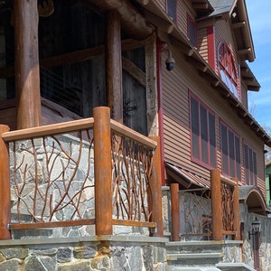 Hand Forged Heavy Steel Railing With Hammered Texture, Viking, Antler ...