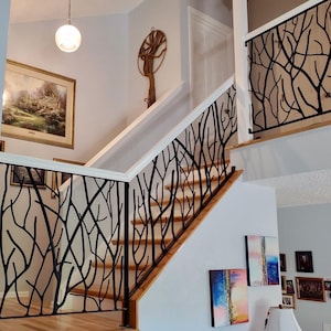 Scattered Branches Iron Forest Metal Stair Railings/insert Panel ...