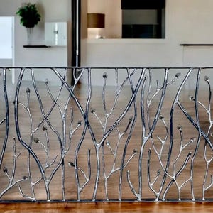 Organic Iron Tree Forest Forged Branches With Scattered Leaves /metal ...