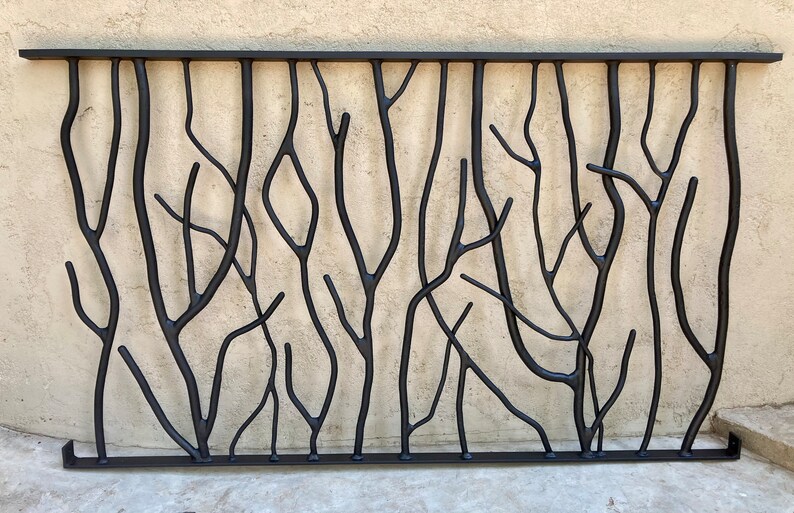 Scattered Branches Iron Forest Metal Stair Railings/insert - Etsy