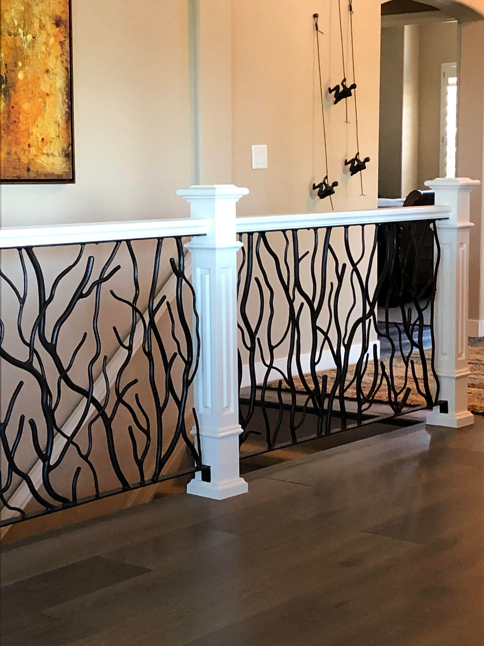 Scattered Branches Iron Forest Metal Stair Railings/insert Panel ...