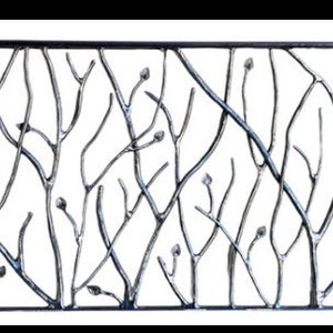 Organic Iron Tree Forest Forged Branches With Scattered Leaves /metal ...