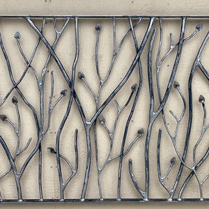 Organic Iron Tree Forest Forged Branches With Scattered Leaves /metal ...
