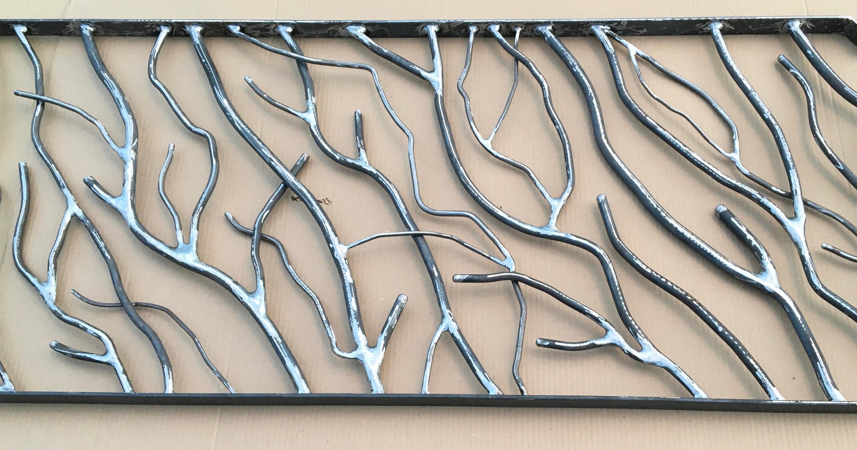 Hand Forged Heavy Steel Railing With Hammered Texture Viking - Etsy