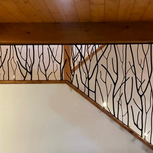 Scattered Branches Iron Forest Metal Stair Railings/insert Panel ...