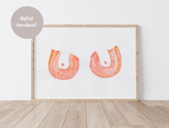 Boob Print Boob Art Painting Boobies Boobs Titties | Etsy