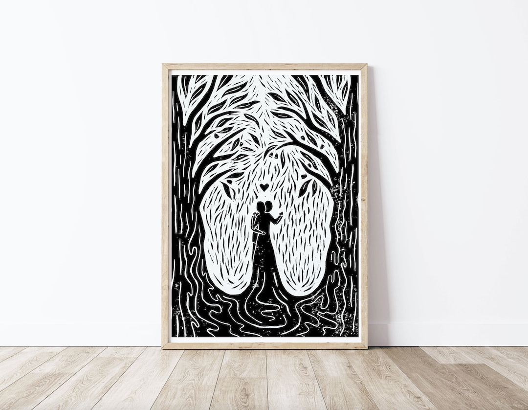 Lino Lovers, Black, Lino Print, Art Print, Ink, Lino Cut, Block Print ...