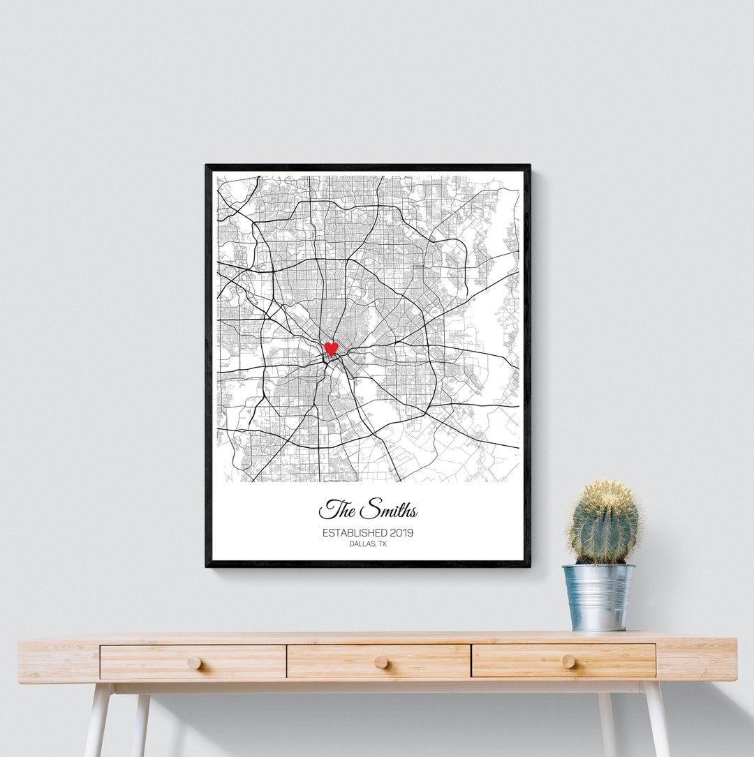 Housewarming Gift Our First Home Map Print Gift New Home - Etsy