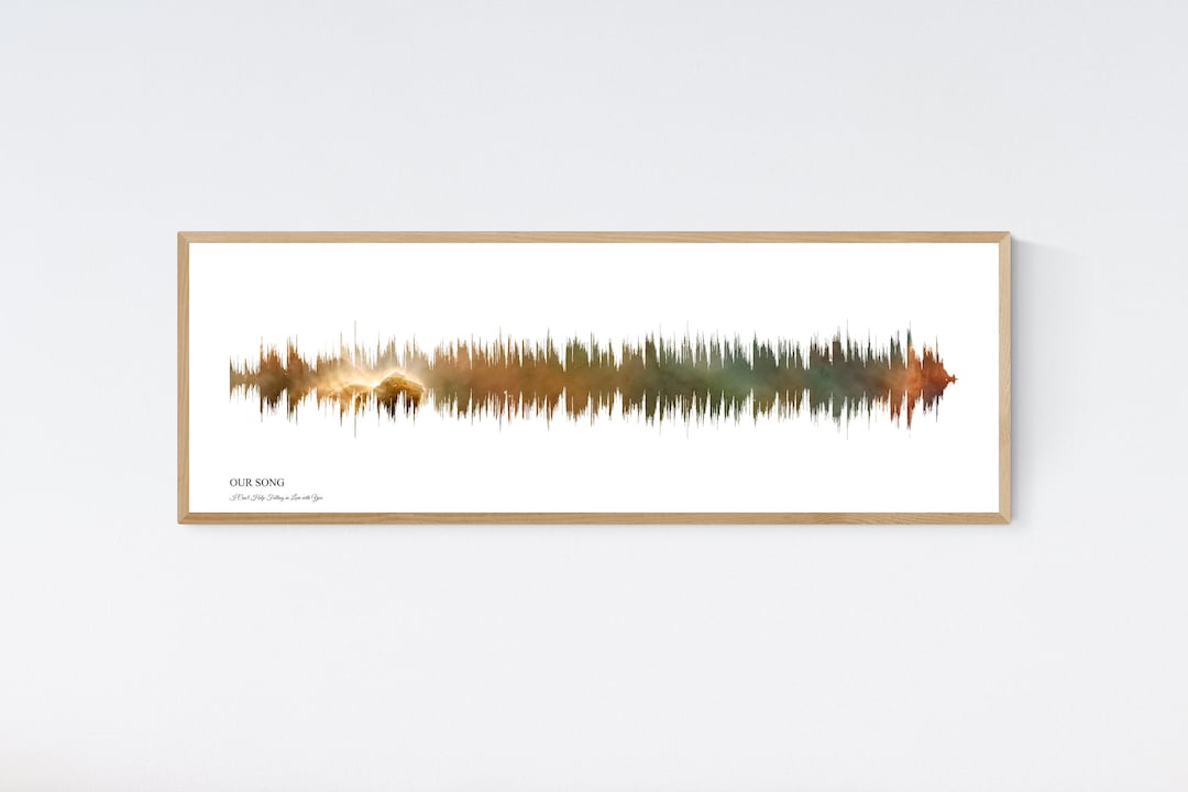 Personalized Soundwave Art Print, Sound Wave Paper Anniversary Gift for ...