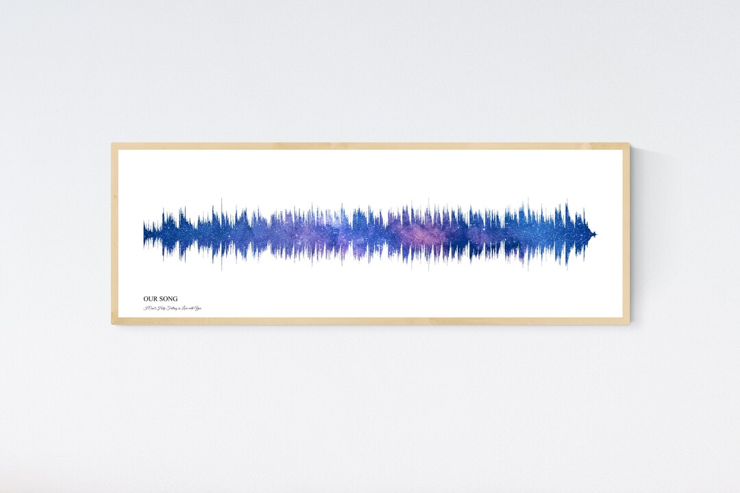 Paper Anniversary Sound Wave Print Gift for Husband, Soundwave Art Gift ...