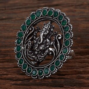 Tribal Oxidised Ring Indian Tribal Ring Ganesha Ring - Etsy