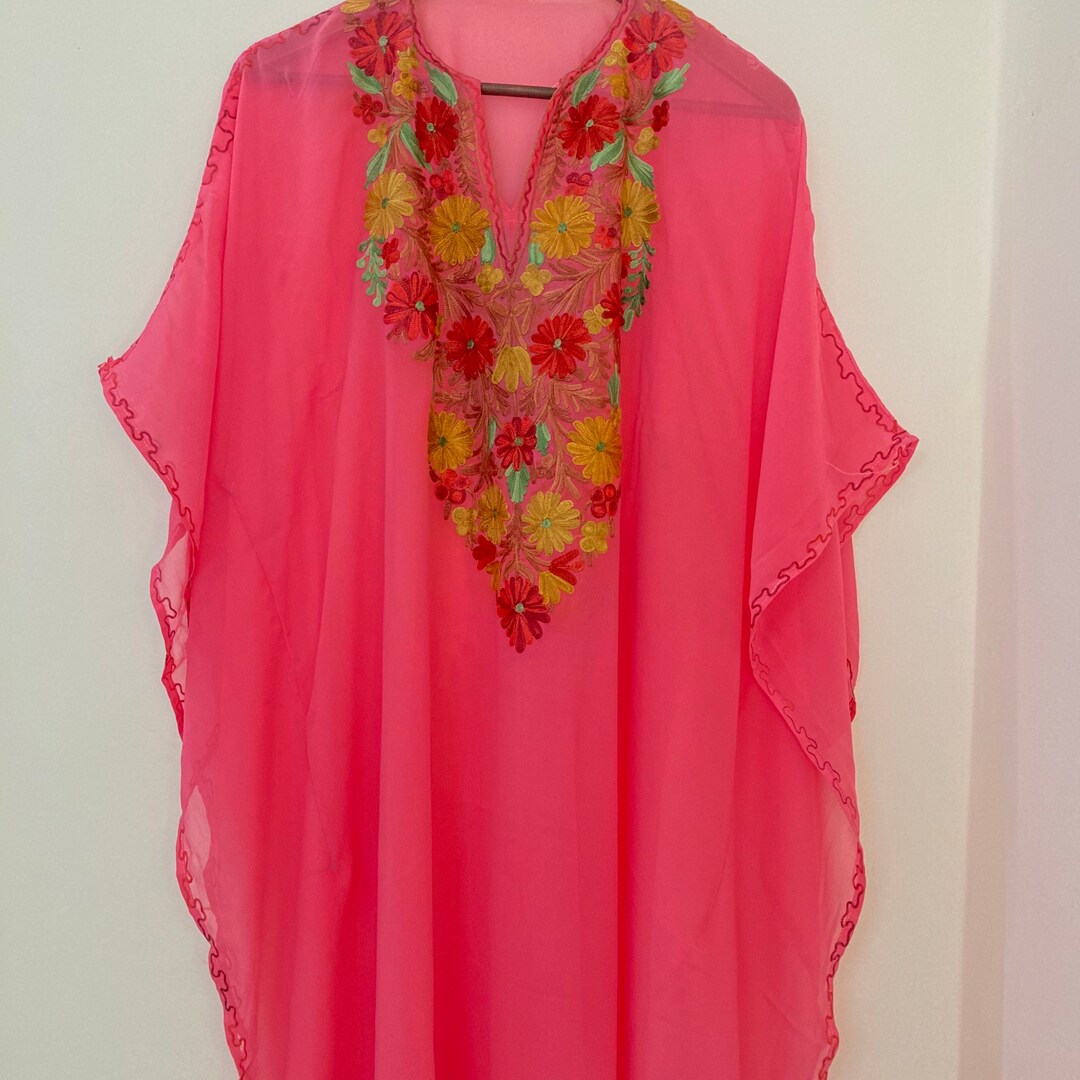 Pink Caftans for Women Georgette Caftan Egyptian Kaftan - Etsy