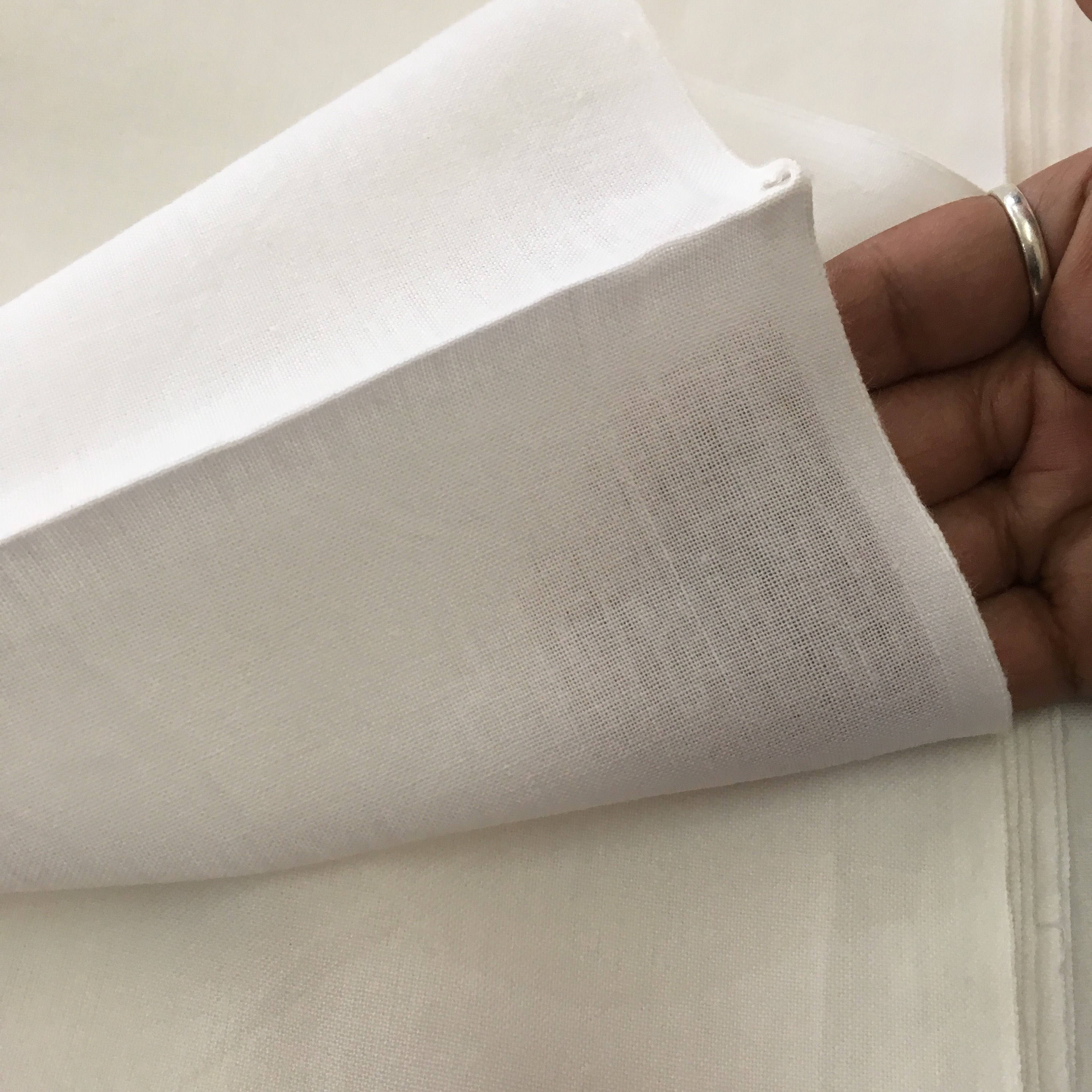 White Indian Cotton Fabric By the Meter 47'' Width | Etsy