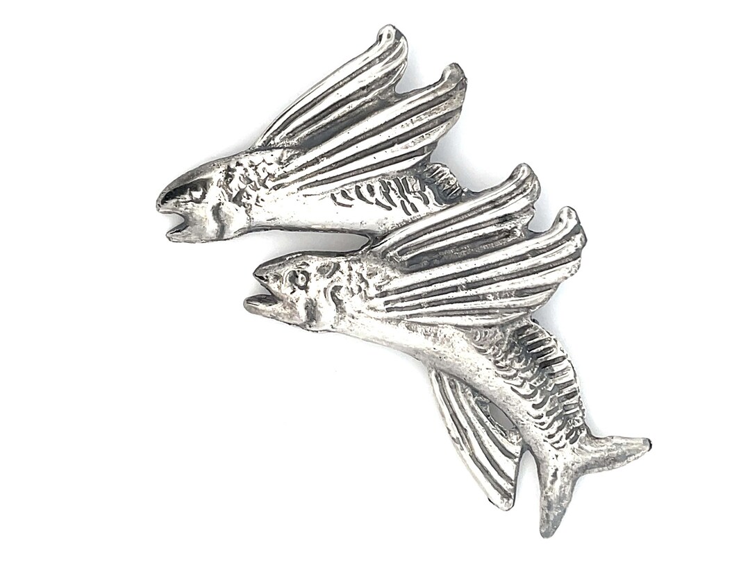 Mings Hawaii Malolo Flying Fish Brooch in Sterling Silver - Etsy