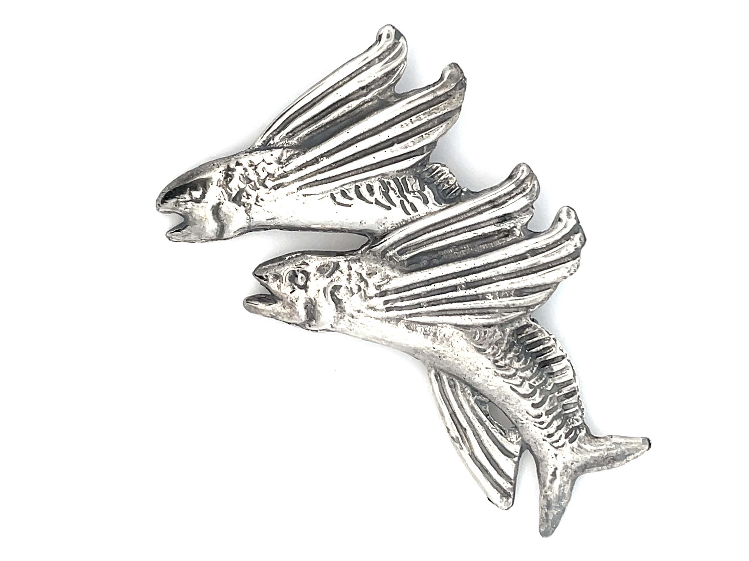 Mings Hawaii Malolo Flying Fish Brooch in Sterling Silver - Etsy