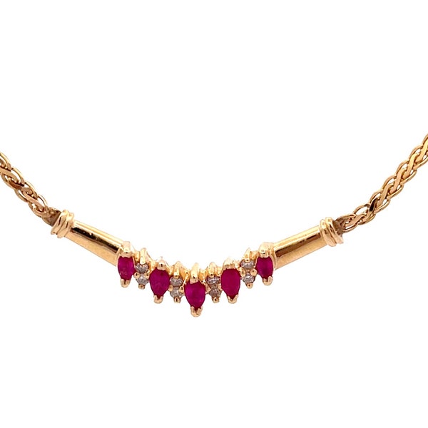 Red Ruby Necklace - Etsy