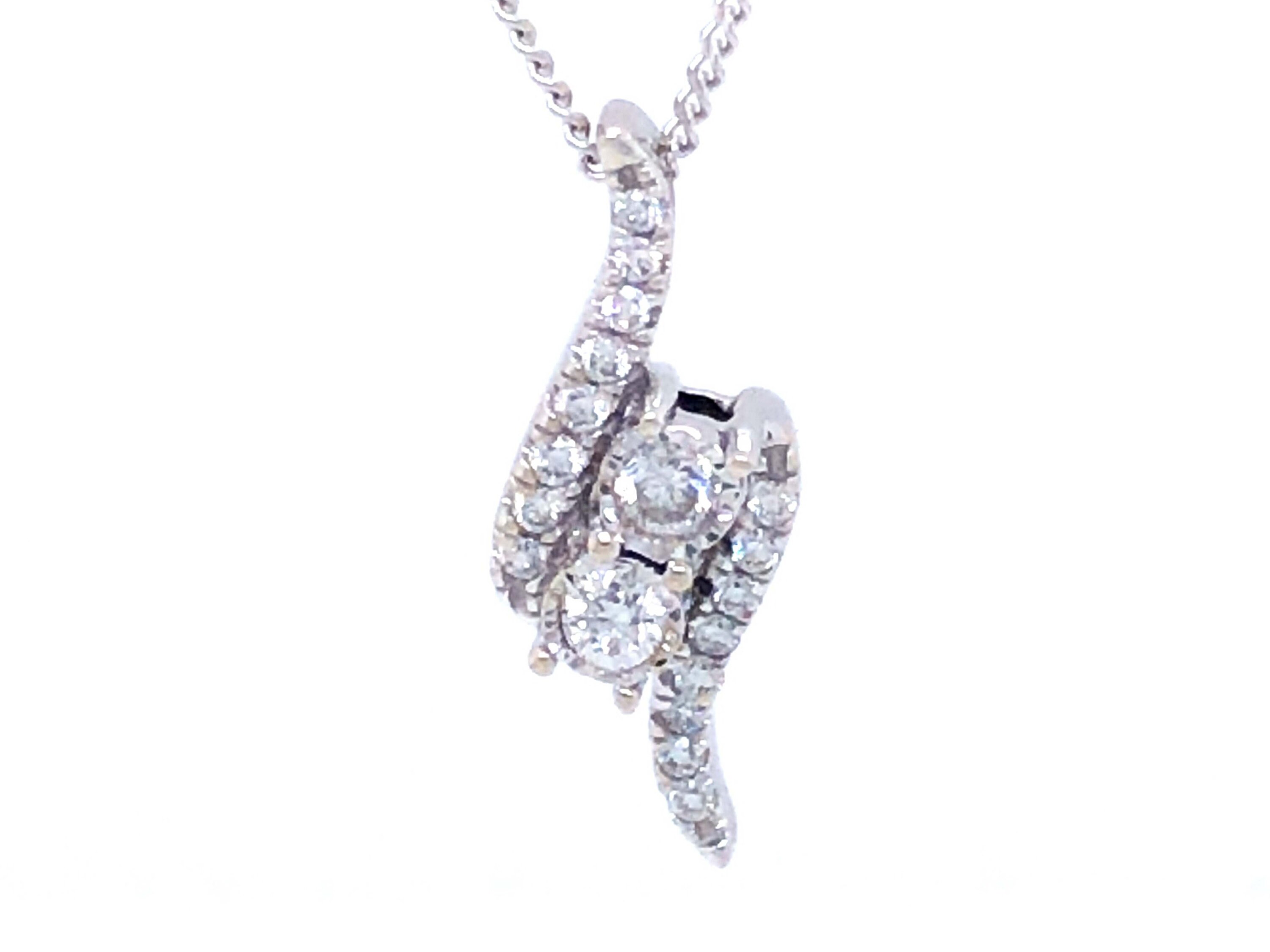 Ever Us Two-stone Diamond Pendant in 14k White Gold - Etsy