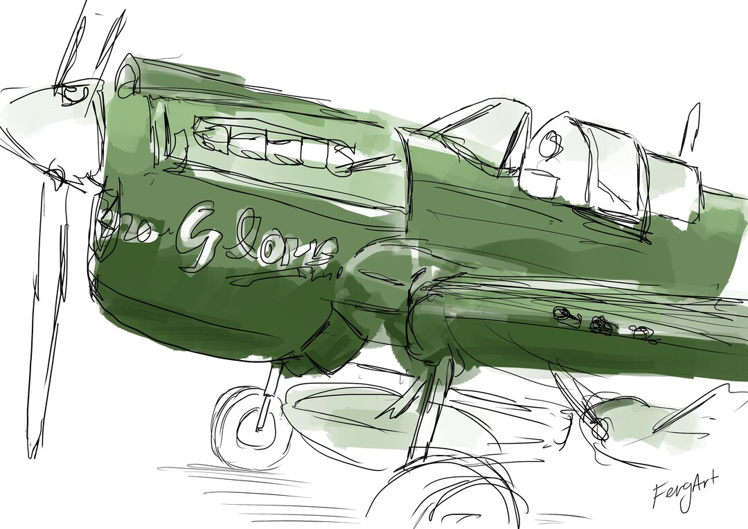 WW2 Aircraft P40 Kitty Hawk Digital Print Poster Downloadable Great for ...