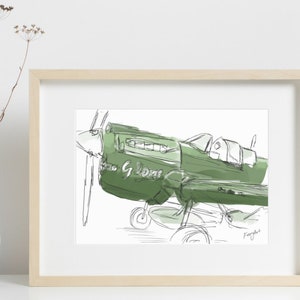 WW2 Aircraft P40 Kitty Hawk Digital Print Poster Downloadable Great for ...